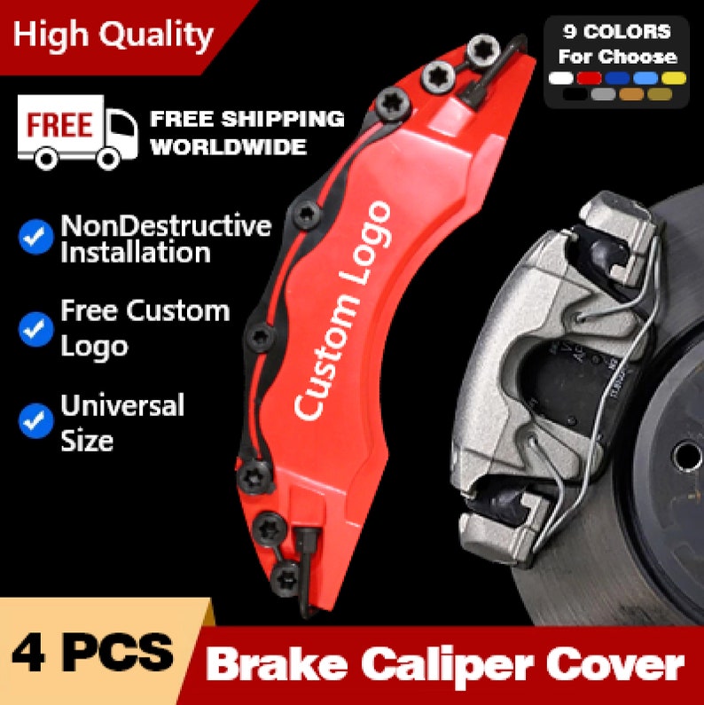 4 Pcs for Audi Brake Caliper Covers Size 16' and up Rims Universal Car ...
