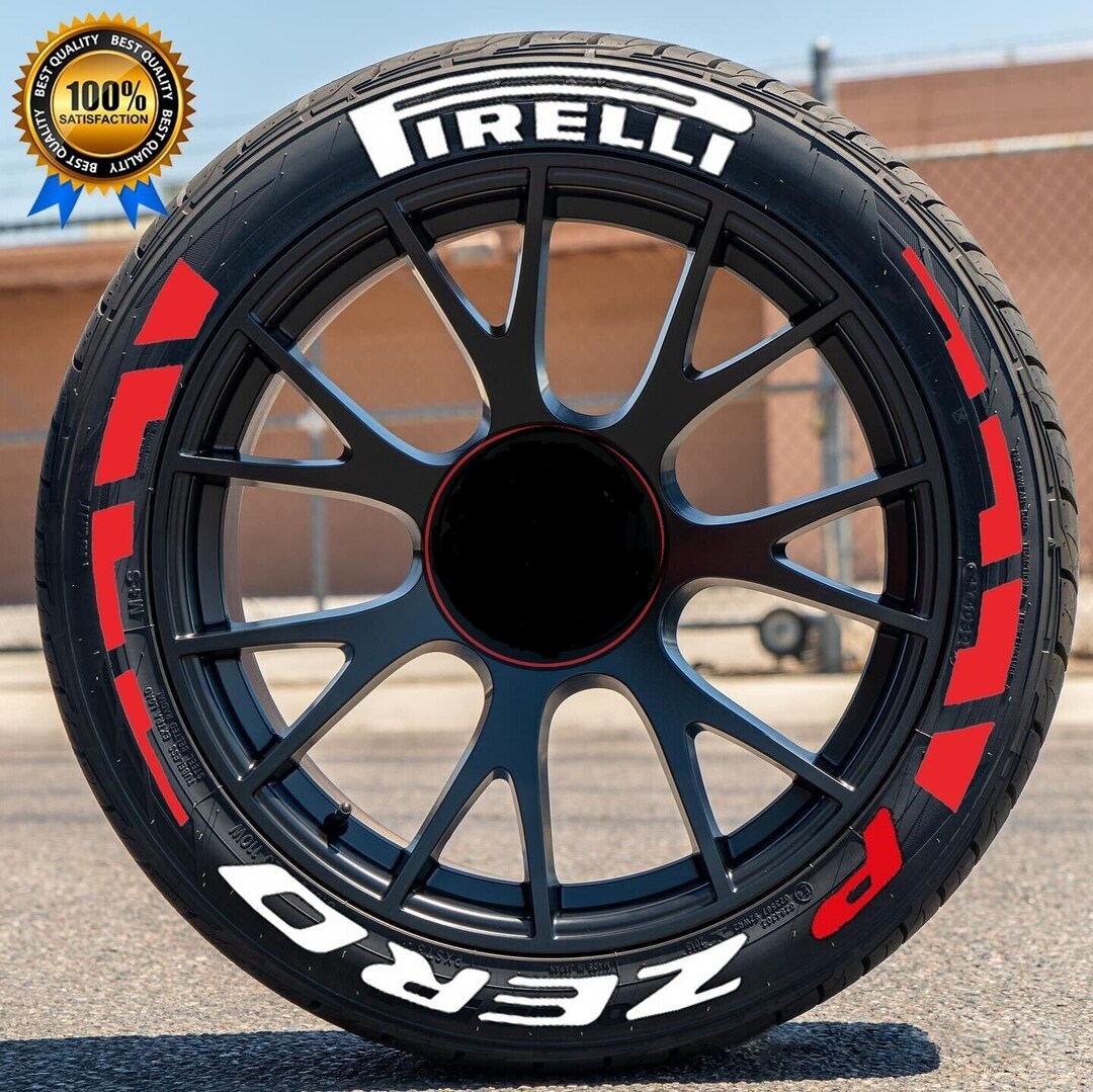 16 Pcs Pirelli P Zero Tire Letteringred Stripe Tire Lettering Stickers ...