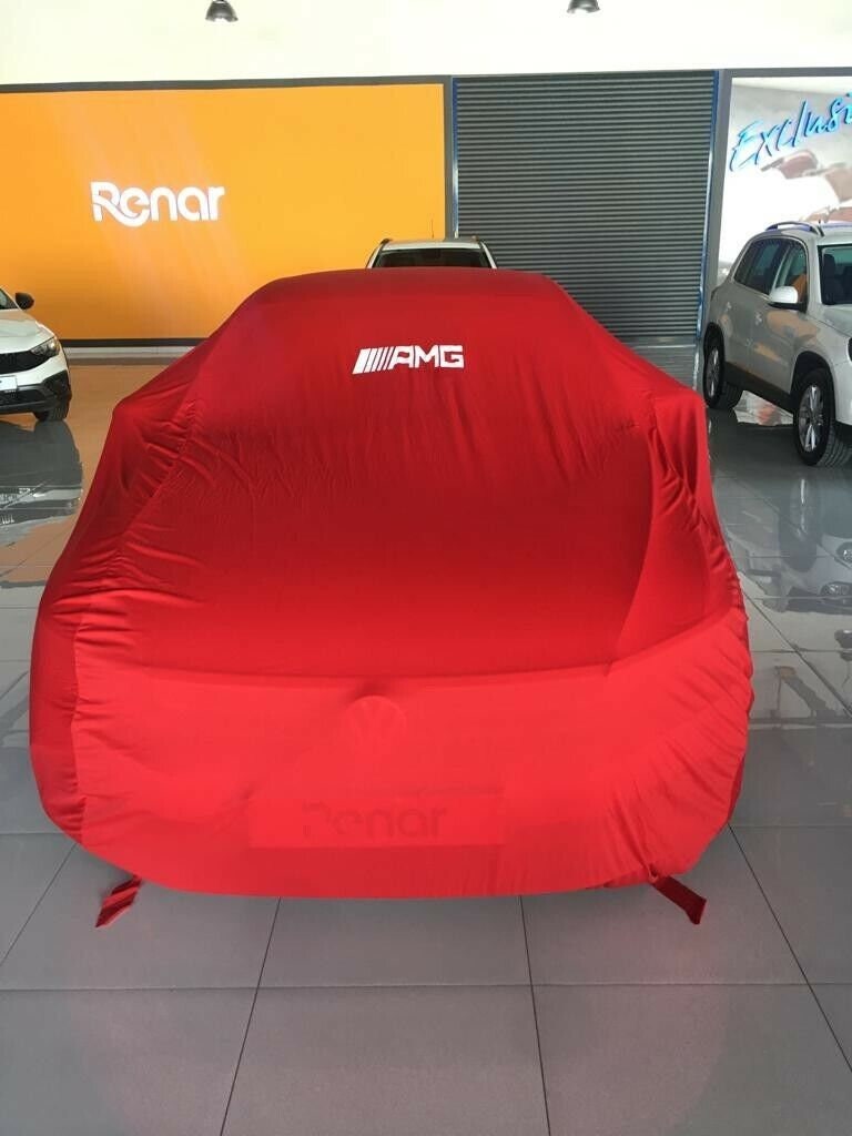 For AMG Mercedes Benz AMG Fabric Car Cover Red E C A S Class Dust Proof ...