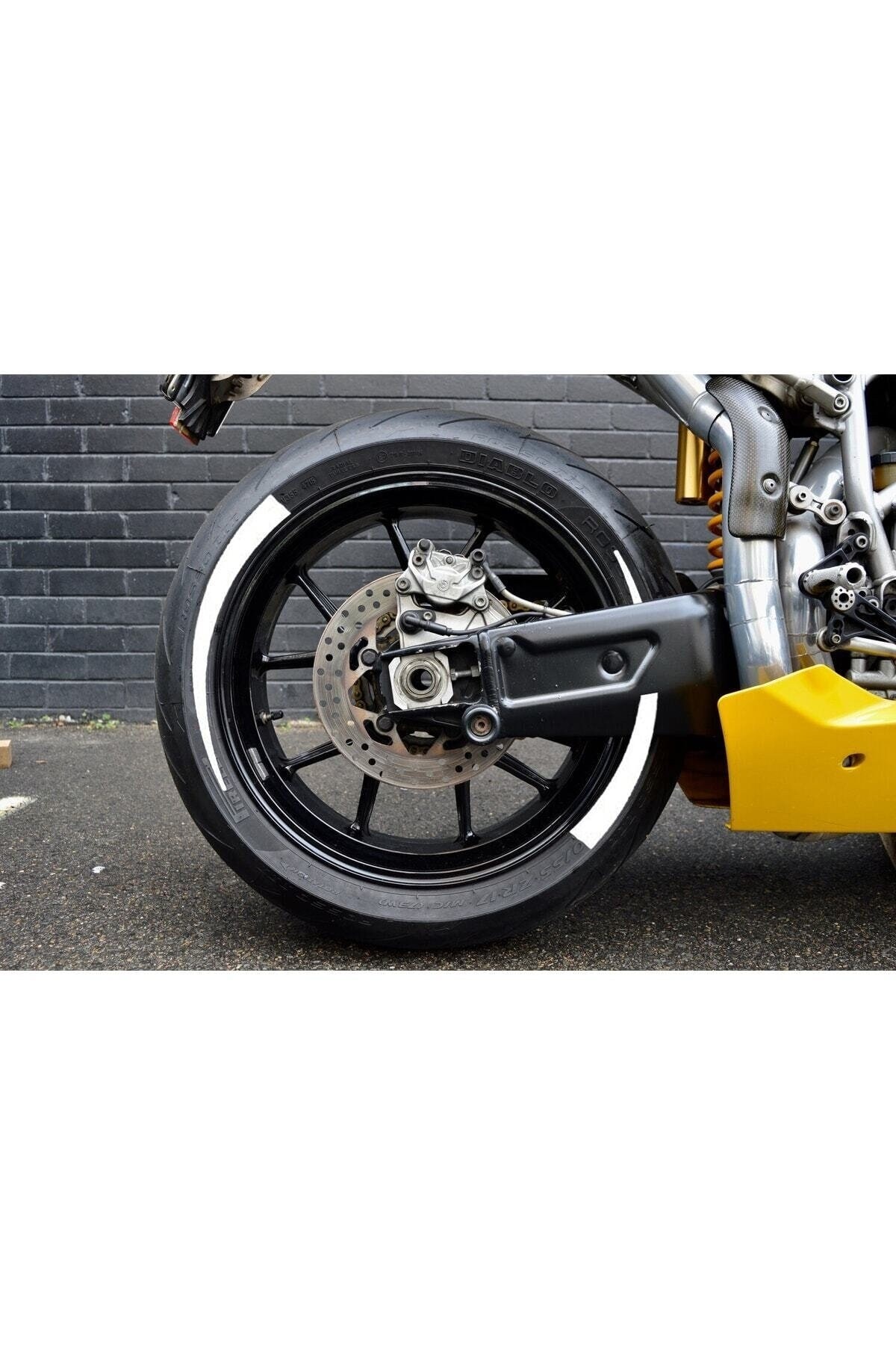 4-8pcs Motorcycle Tire Sidewall Flat Strip Tire Lettering Sticker Tire ...