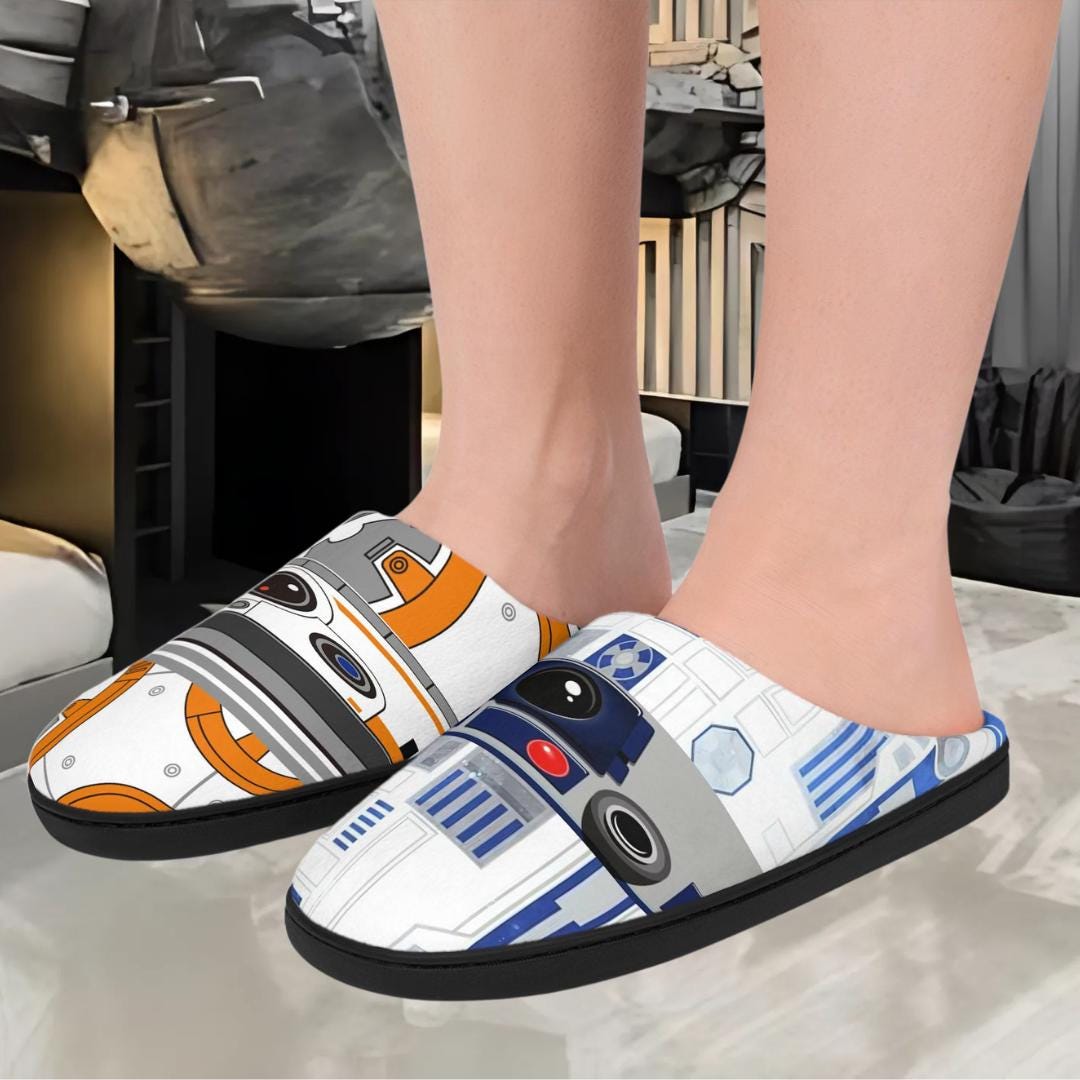 Starwars BB-8 and R2-D2 Men's Indoor Slippers | Cozy Disney Home ...