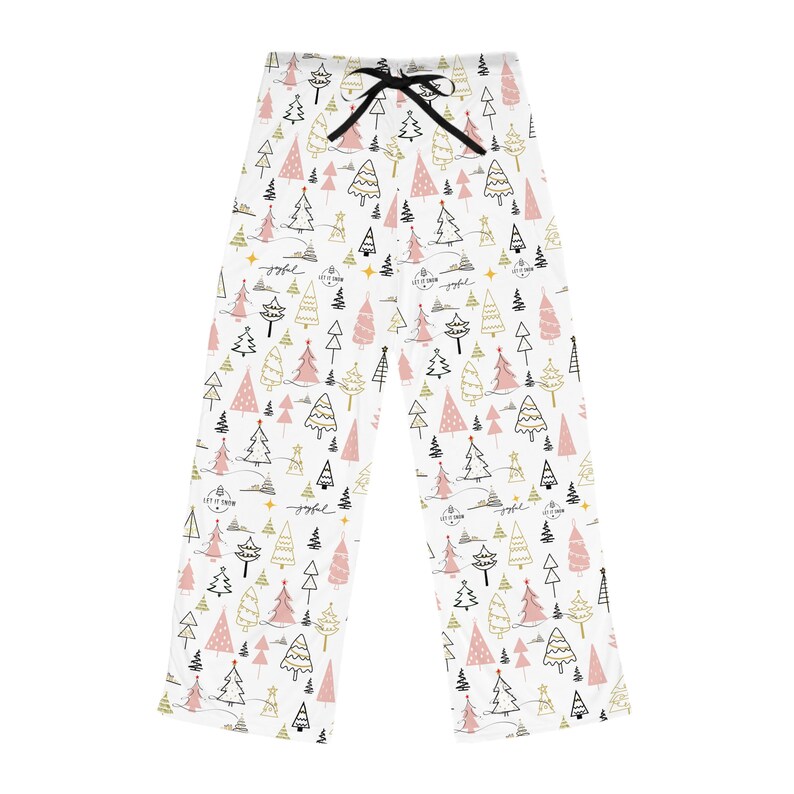 Women's Pajama Pants (AOP), Christmas Holiday Moments, Pajama Pink Tree ...