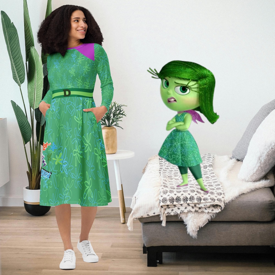 Disgust Costume Dress, Disgust Inside Out Dress Womens, Teacher Funny ...