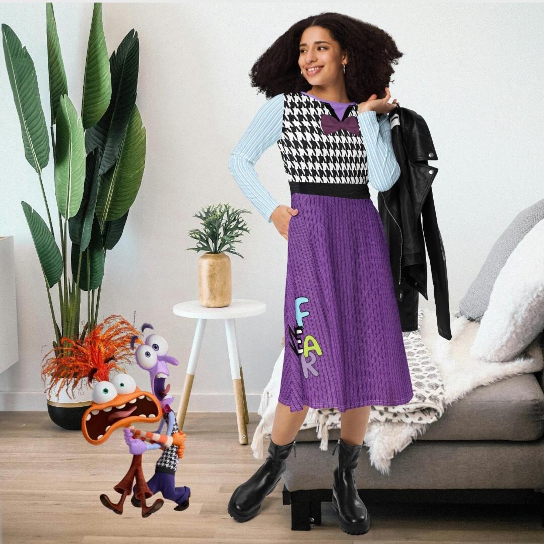 Fear Costume Dress, Fear Inside Out Dress Womens, Teacher Fear Funny ...