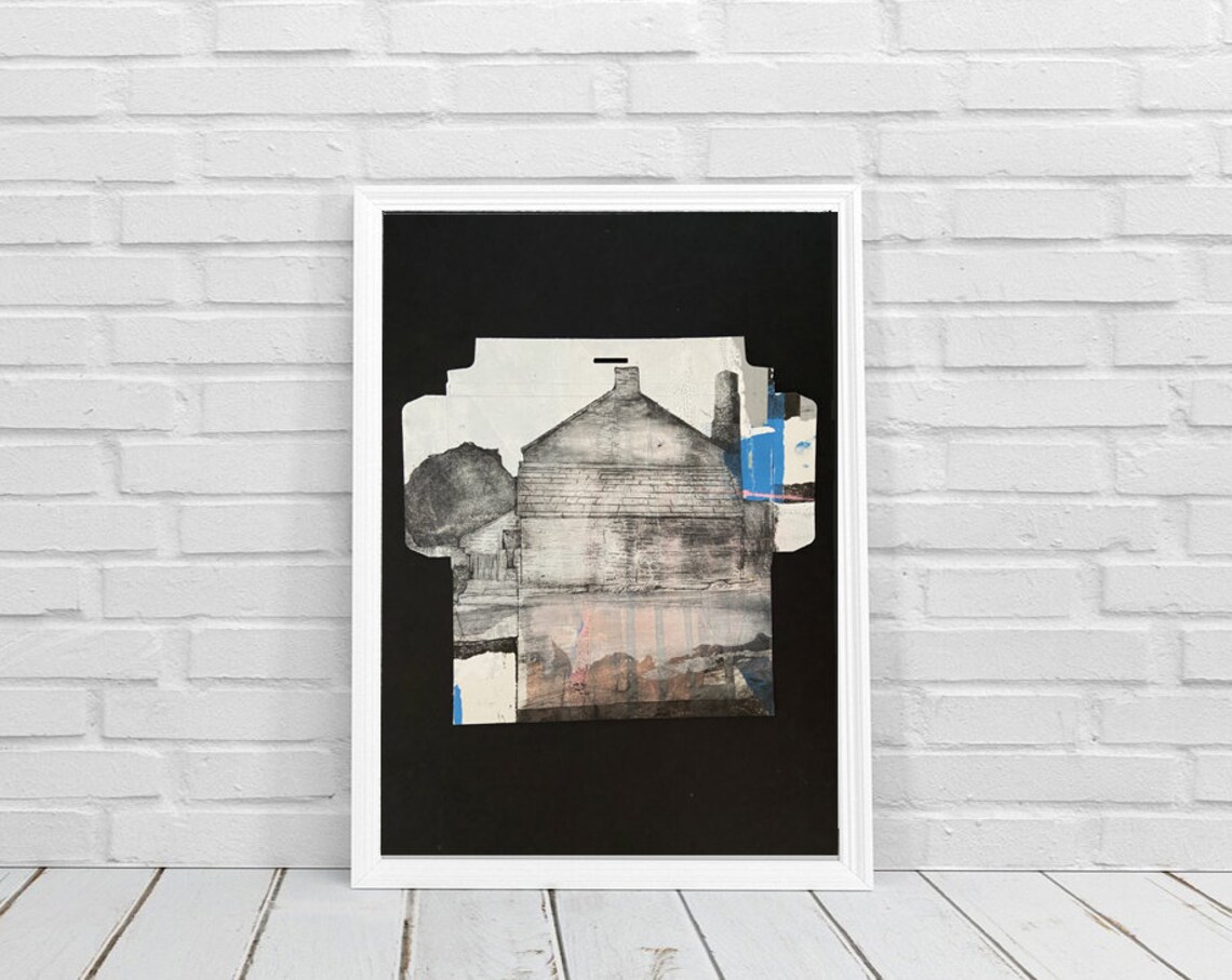Original Intaglio and Screen Print on Recycled Cardboard Packaging. on ...
