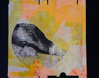 Original Intaglio and Screen Print on Recycled Cardboard Packaging. on ...