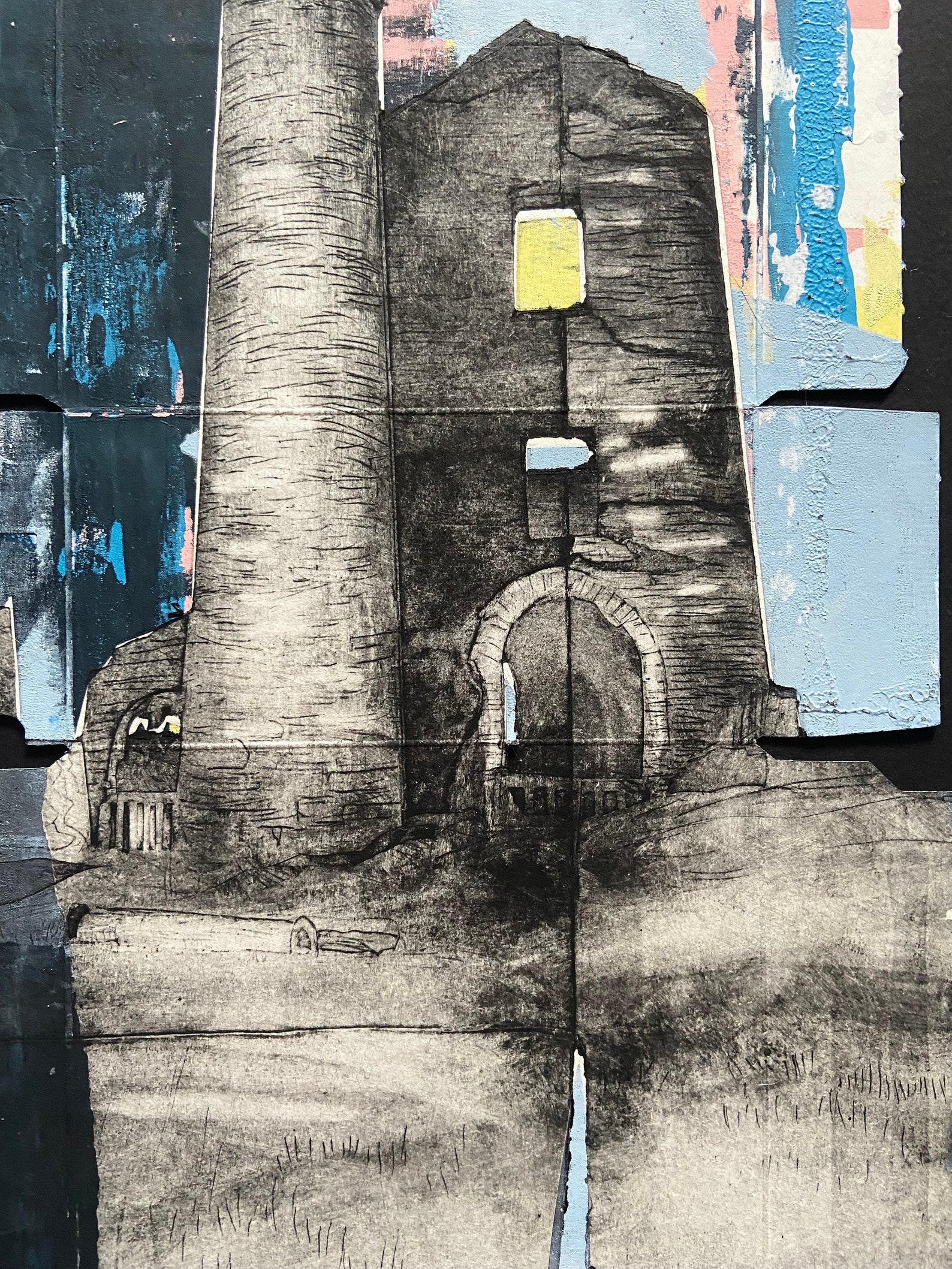 Original Intaglio and Screen Print on Recycled Cardboard Packaging. on ...