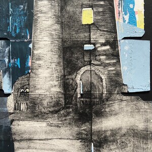 Original Intaglio and Screen Print on Recycled Cardboard Packaging. on ...