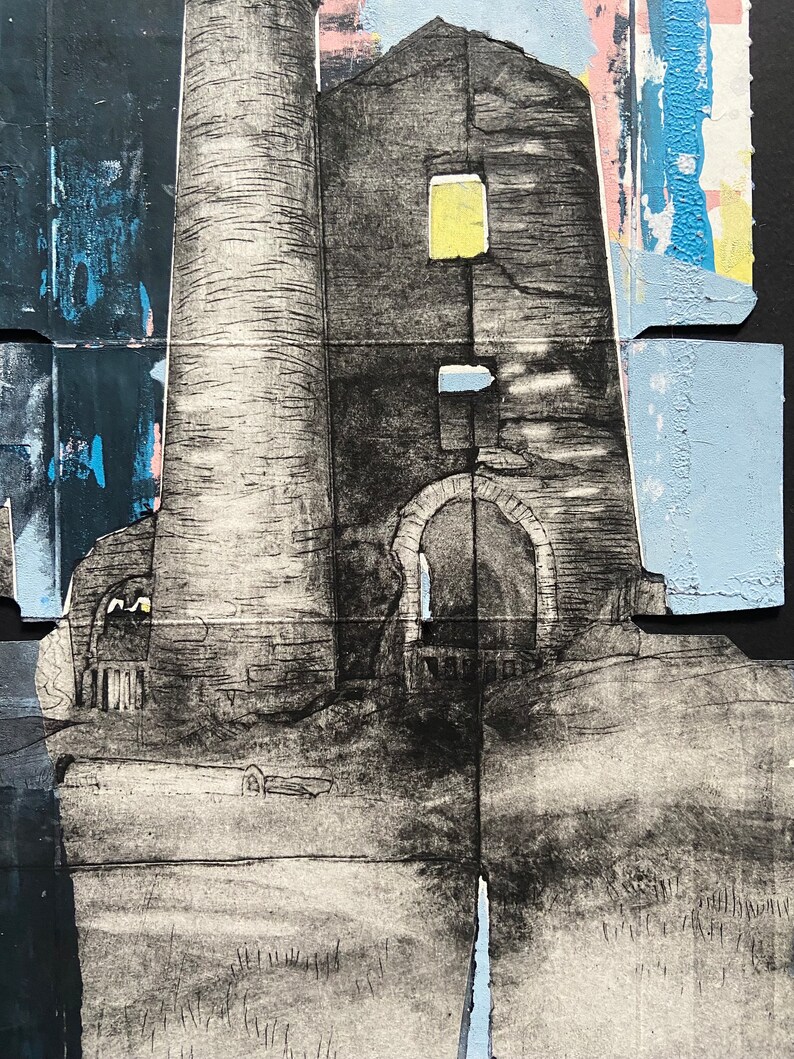 Original Intaglio and Screen Print on Recycled Cardboard Packaging. on ...