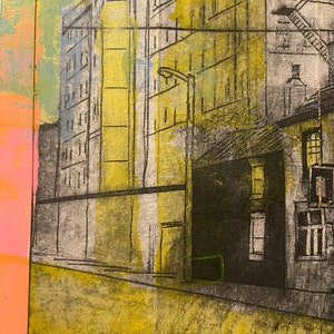 Original Intaglio and Screen Print on Recycled Cardboard Packaging. on ...