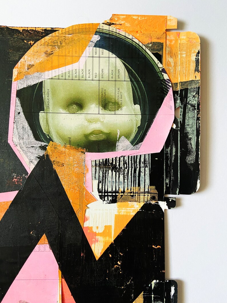 Original Collaborative Mixed Media Collage/print A2 Size Mount - Etsy