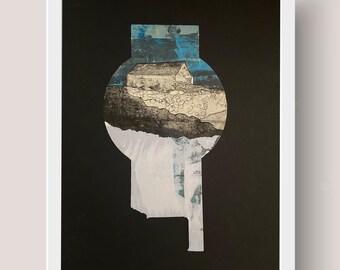 Original Intaglio and Screen Print on Recycled Cardboard Packaging. on ...