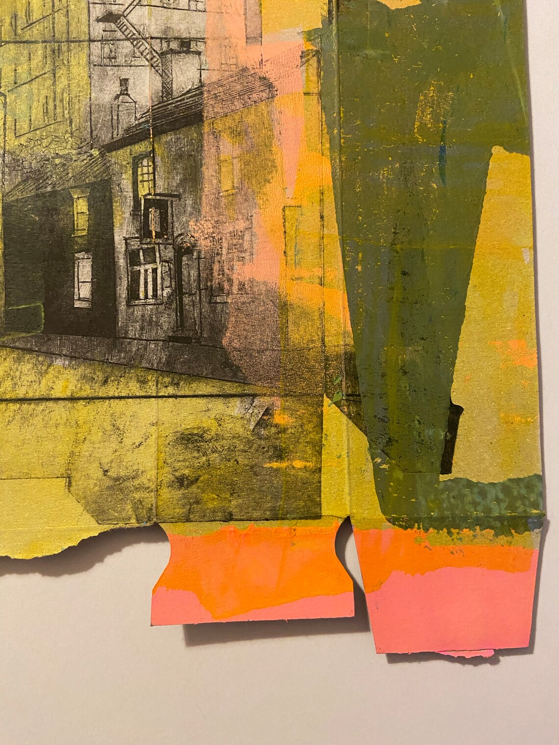 Original Intaglio and Screen Print on Recycled Cardboard Packaging. on ...