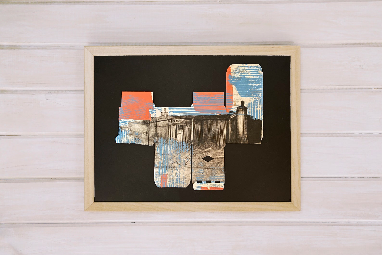 Original Intaglio and Screen Print on Recycled Cardboard Packaging. on ...