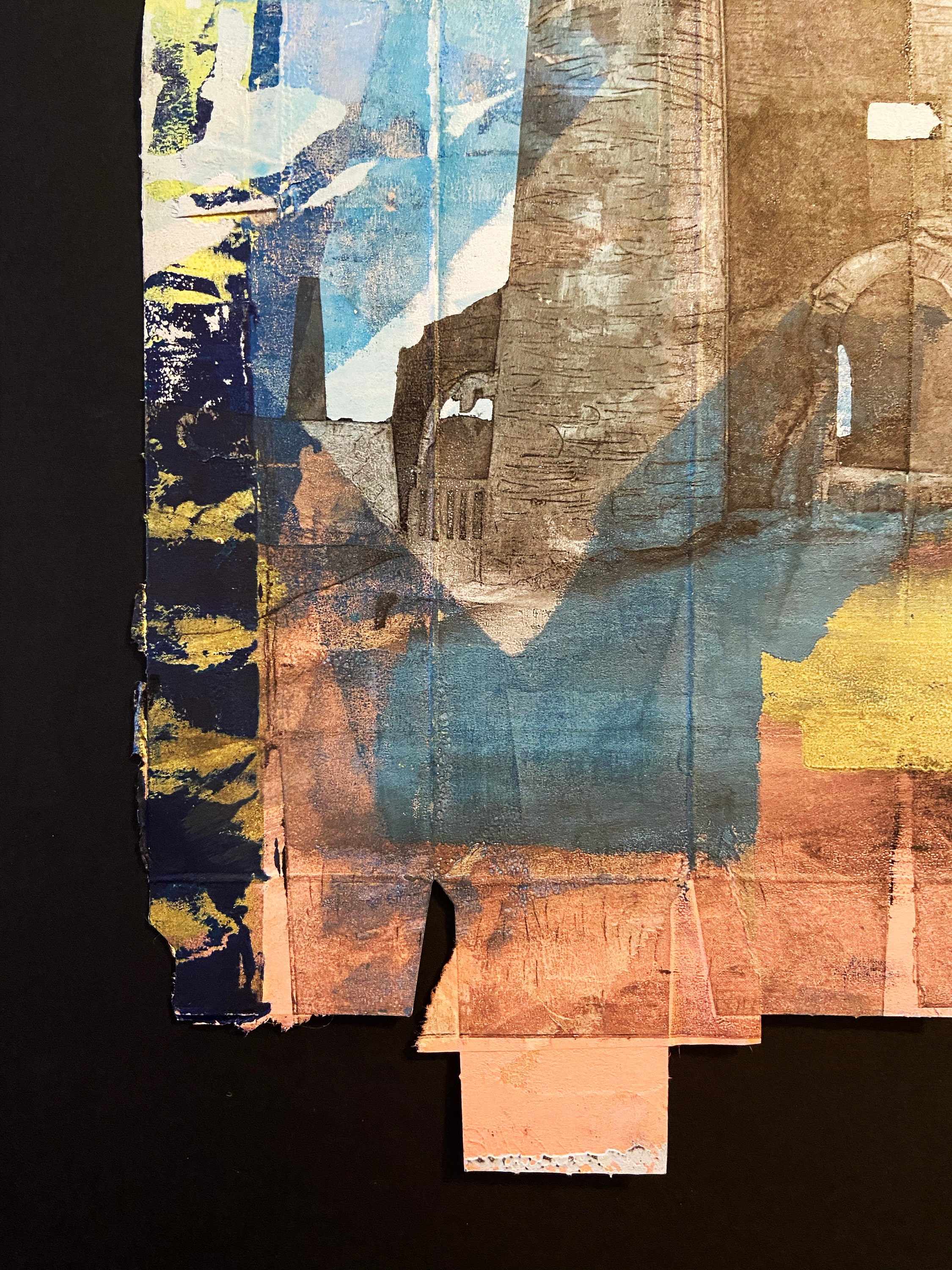 Original Intaglio and Screen Print on Recycled Cardboard Packaging. on ...