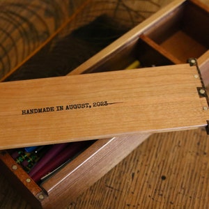 Custom Handcrafted Wooden Pencil Case - Etsy