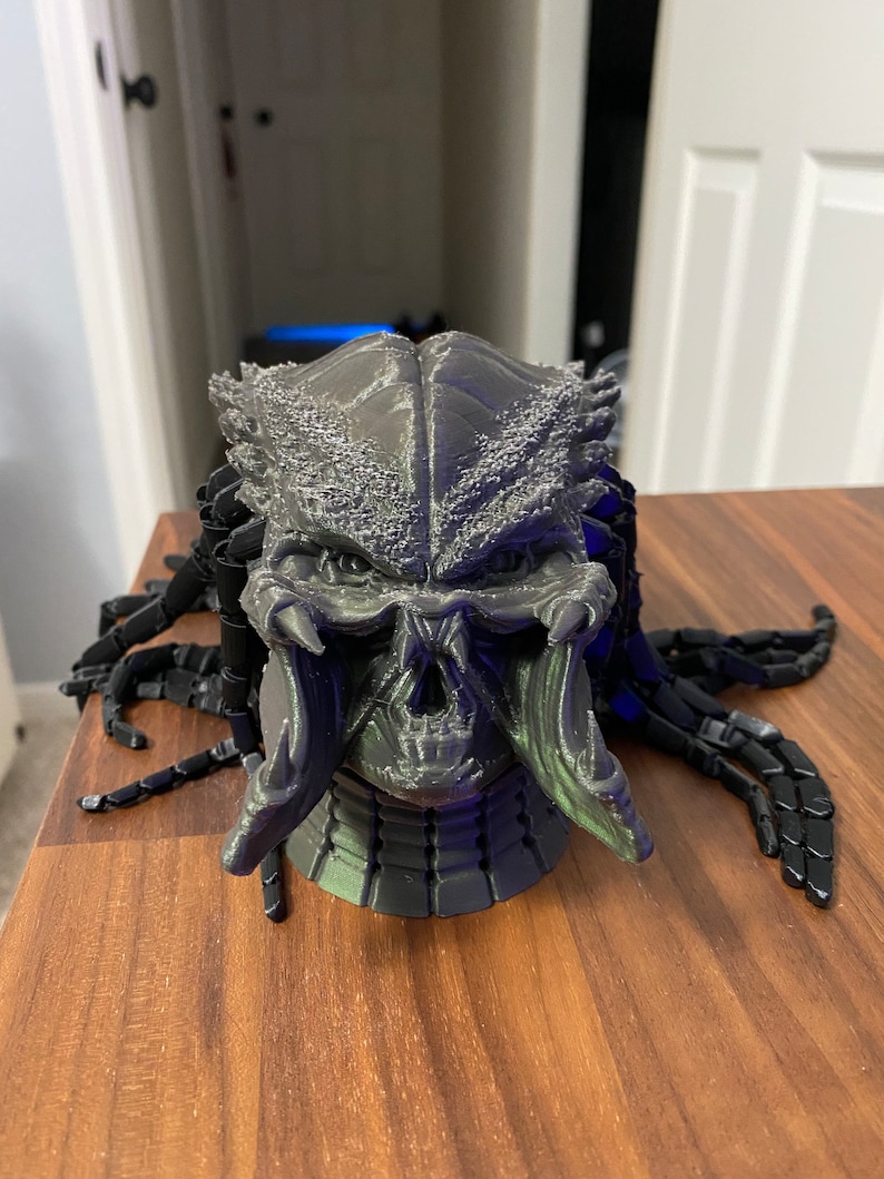 3D Printed Predator Head With Dreadlocks - Etsy