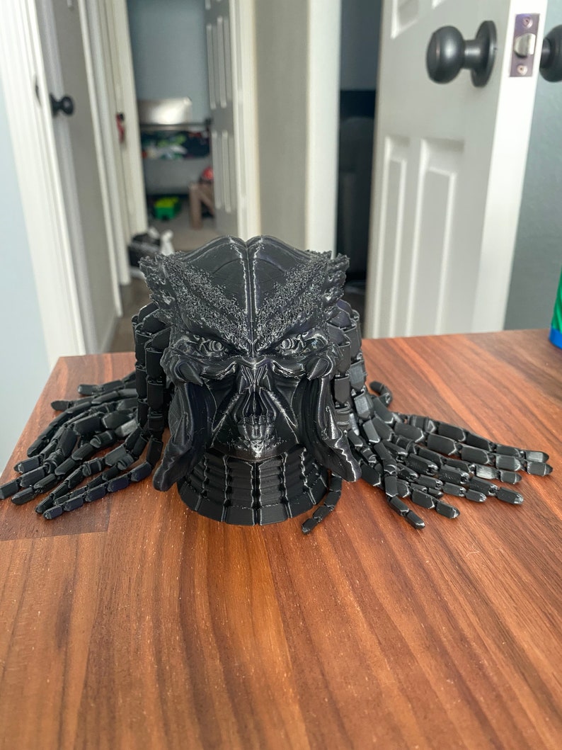 3D Printed Predator Head With Dreadlocks - Etsy