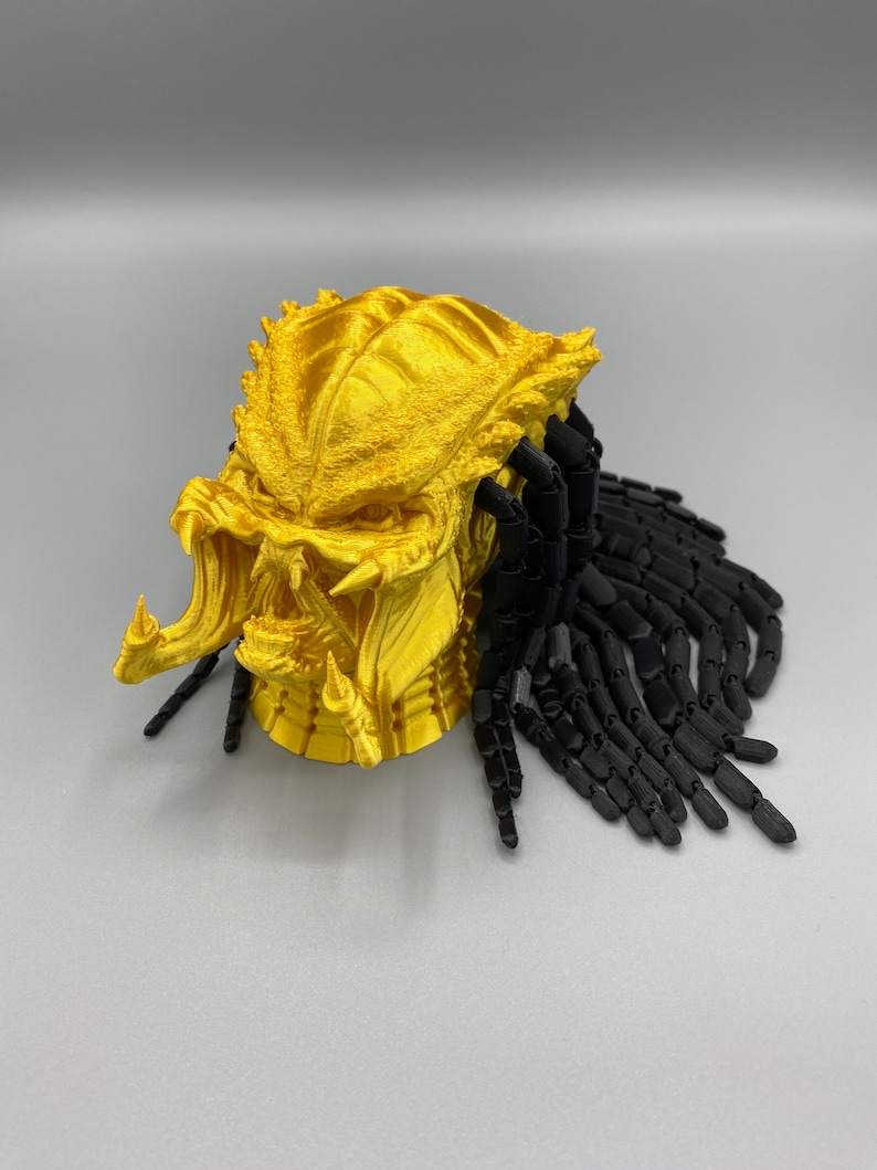 3D Printed Predator Head With Dreadlocks - Etsy