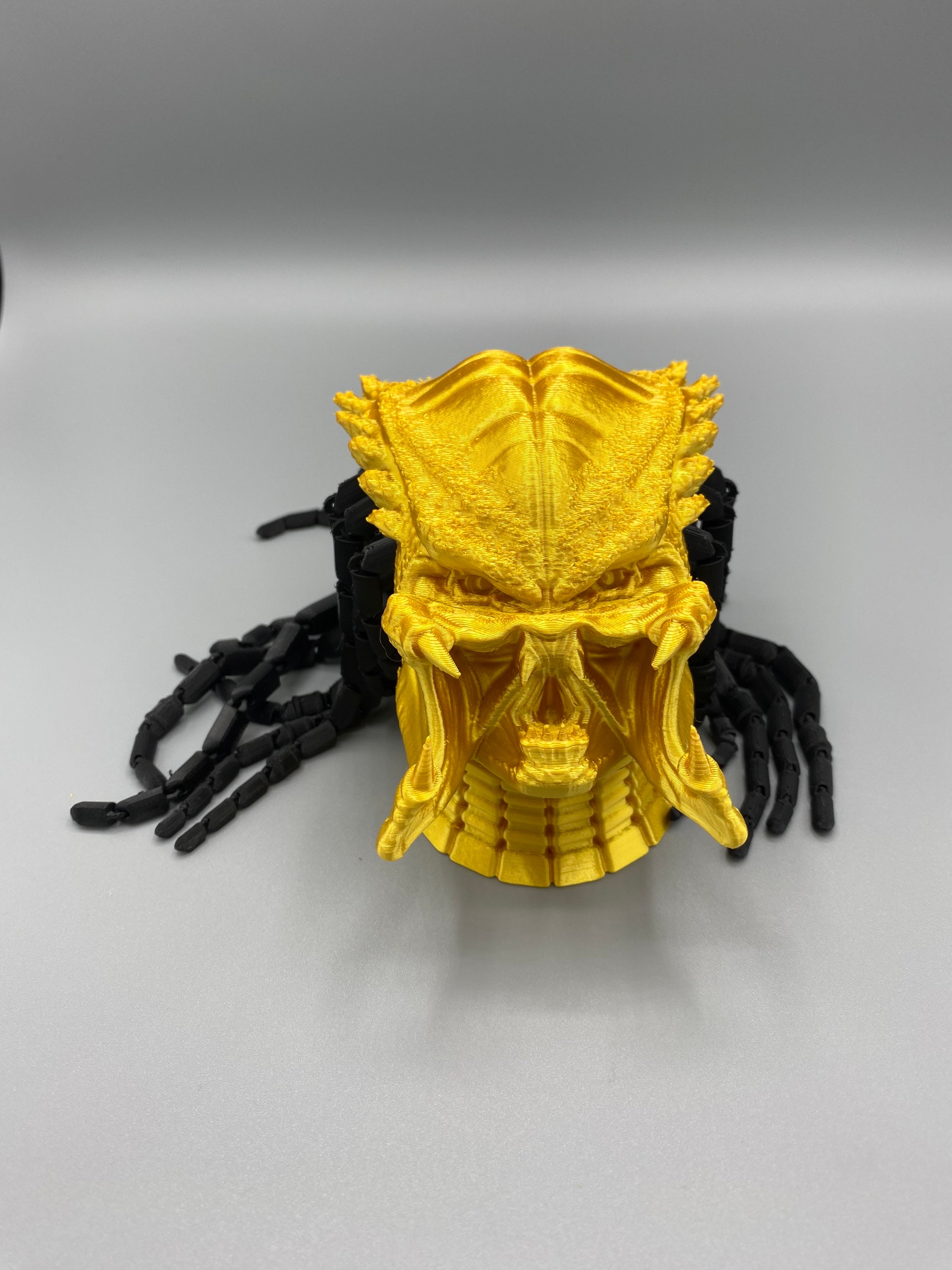 3D Printed Predator Head With Dreadlocks - Etsy UK
