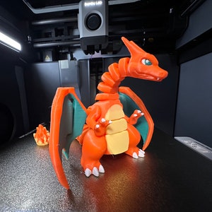 Articulating 3D Printed Charizard Pokemon - Etsy