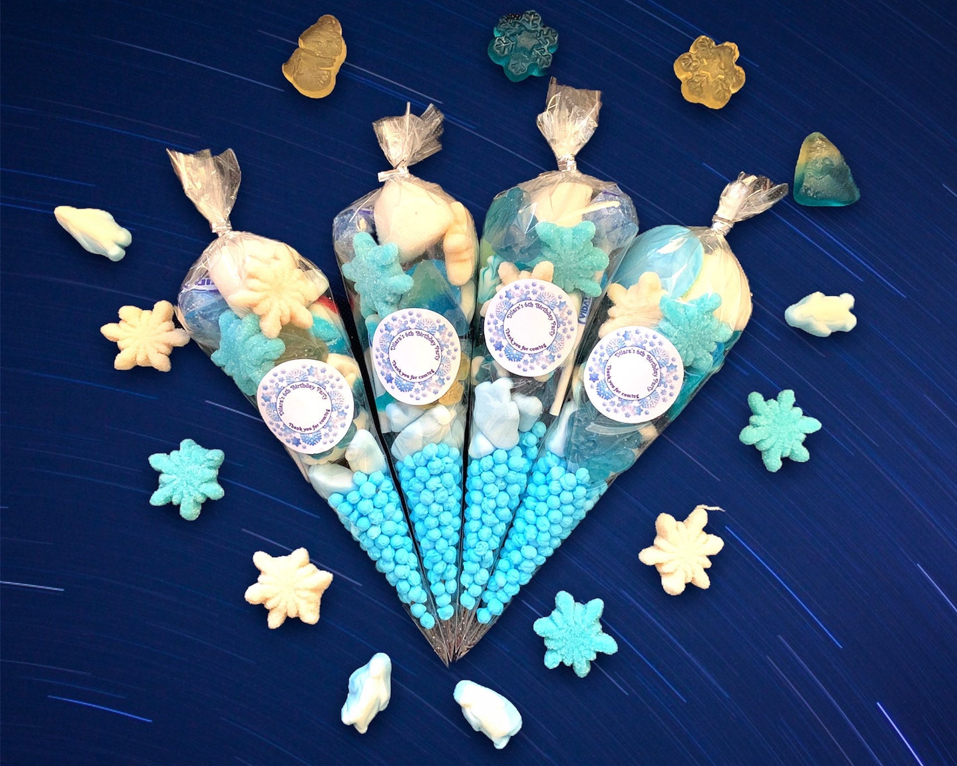 Frozen Snowflakes Party Sweet Cones Large or Small Filled - Etsy UK