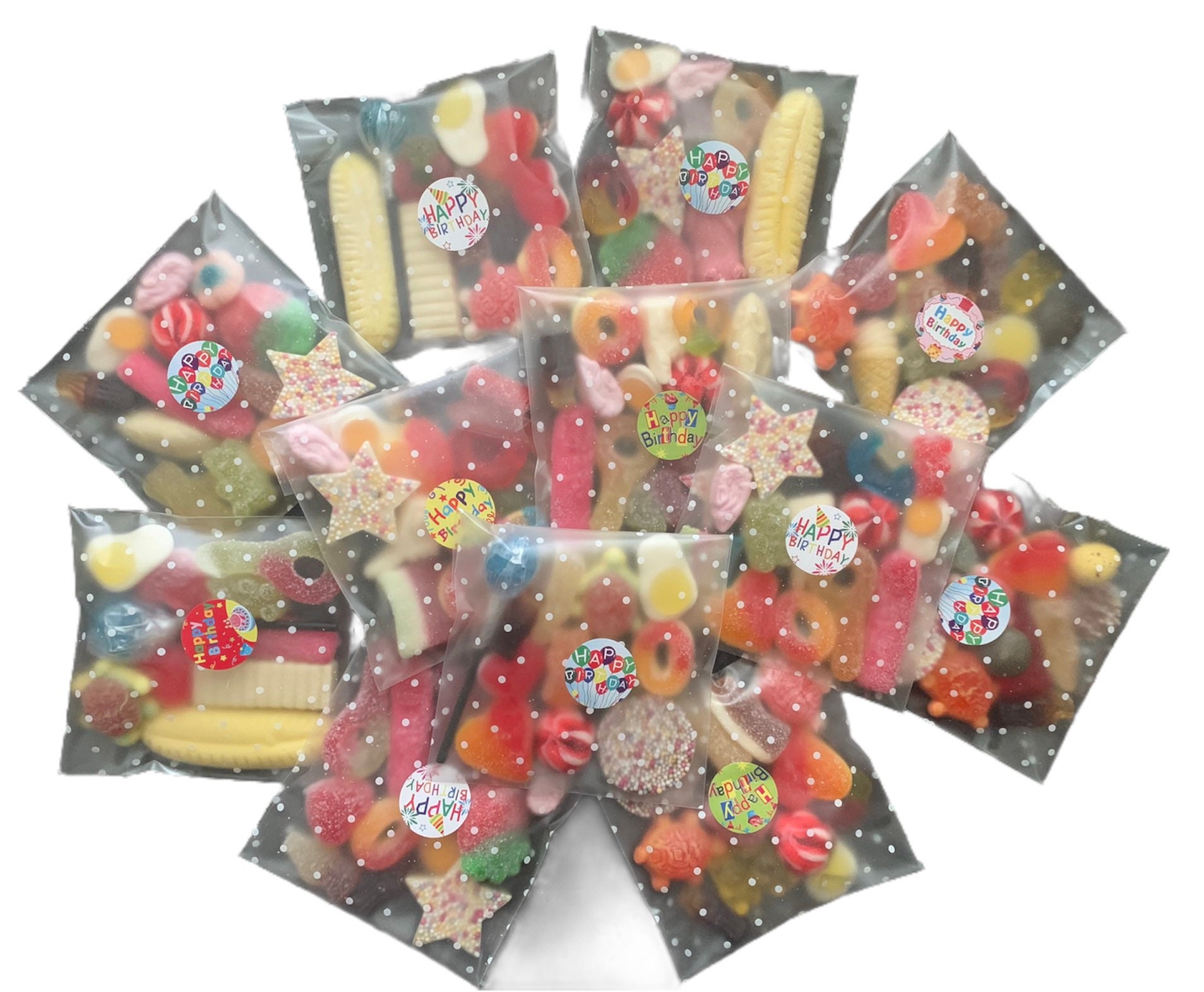 Party Favour Sweet Bags Filled With Gummy Sweets - Etsy UK