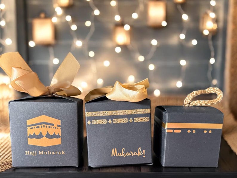 Hajj Mubarak Sweet Boxes - Umrah Gifts - Eid Ramadan Halal Sweets ...