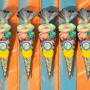 Personalised Bluey Dog Sweet Cones With Rainbow Sweets, Kids Party ...