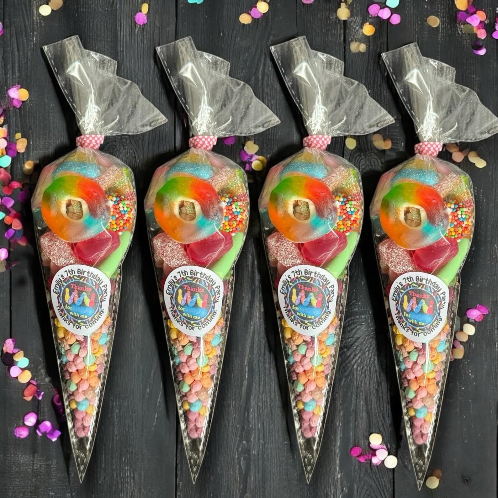 Bowling Party Sweet Cones - Personalised Birthday Party Bags - Kids ...