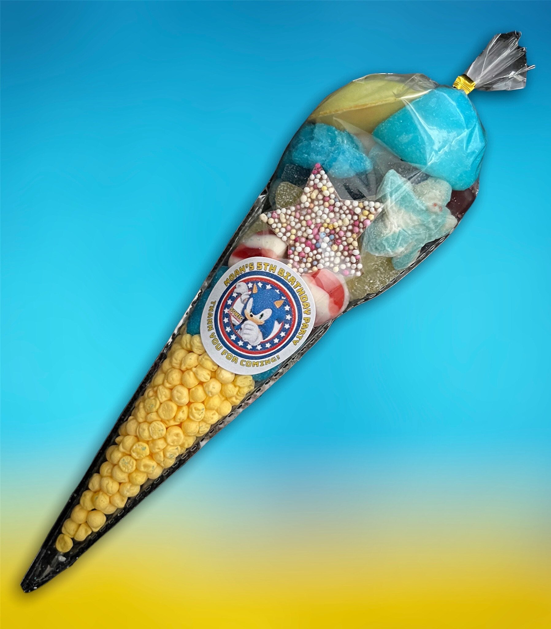 Sonic the Hedgehog Sweet Cones Party Favours Filled With Pick - Etsy UK