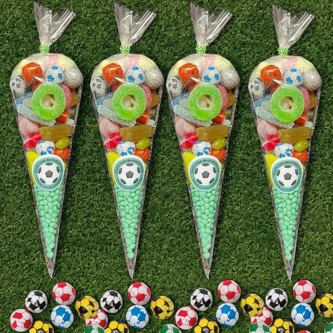 Football Sweet Cones Party Favours – Kids Birthday Party Bags ...