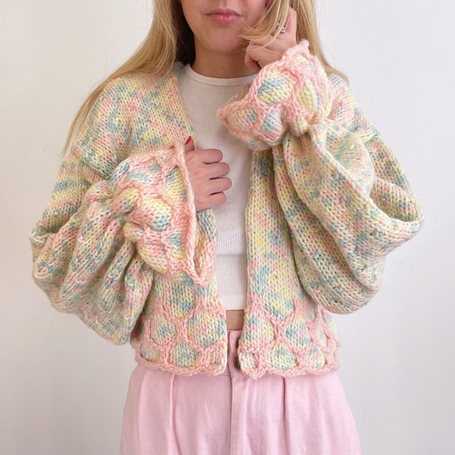 Knitting Pattern Sweet as Honey Cardigan Digital Download - Etsy
