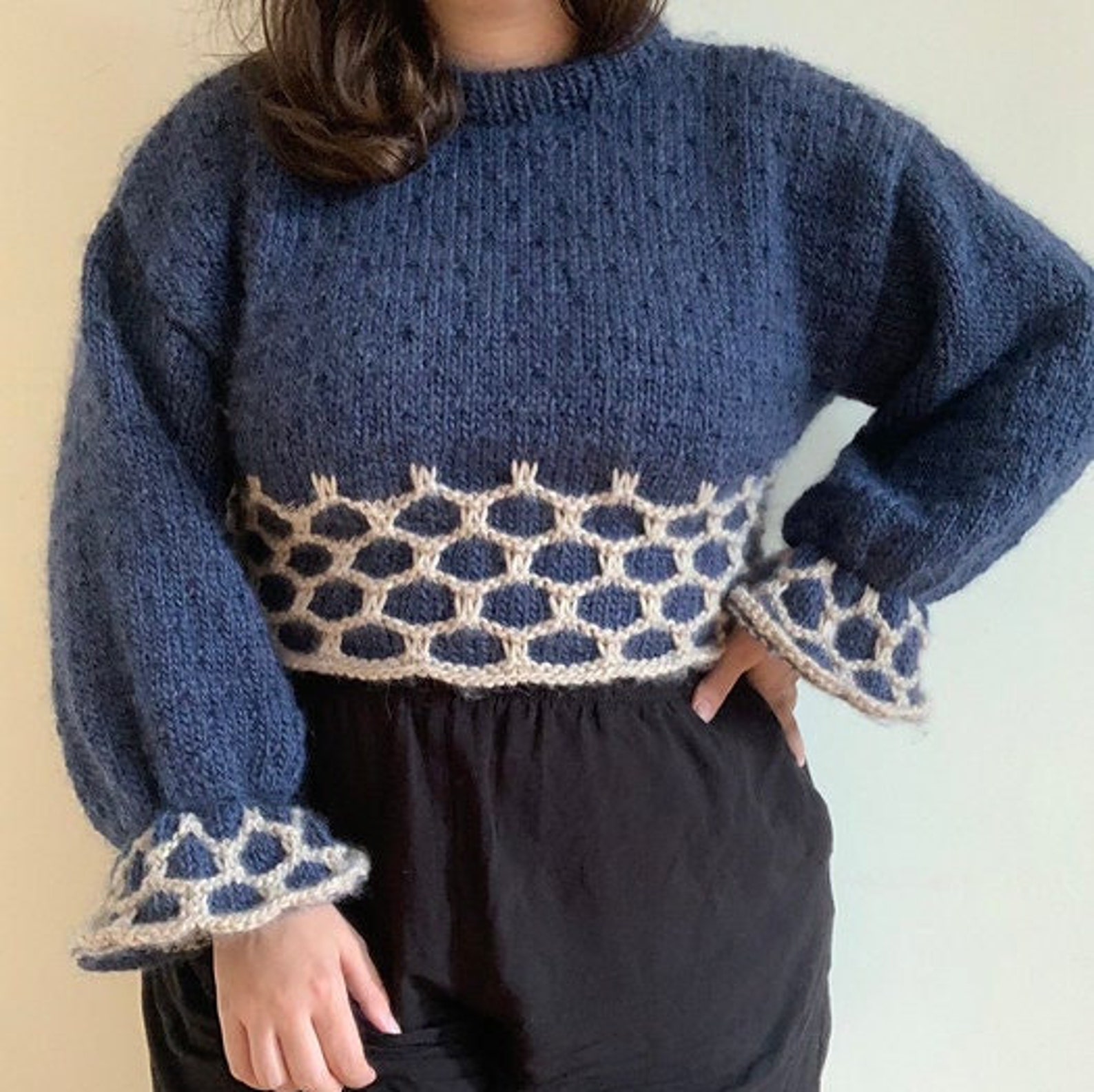 Knitting Pattern Sweet as Honey Sweater Digital Download - Etsy