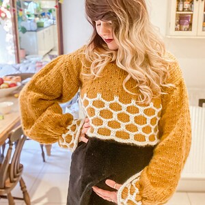 Knitting Pattern Sweet as Honey Sweater Digital Download - Etsy