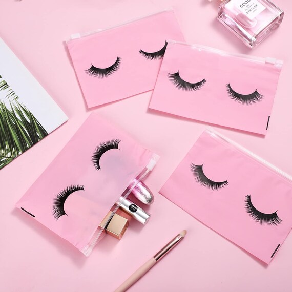 Pink Eyelash Extension Kit Aftercare Bag Waterproof Zipper - Etsy