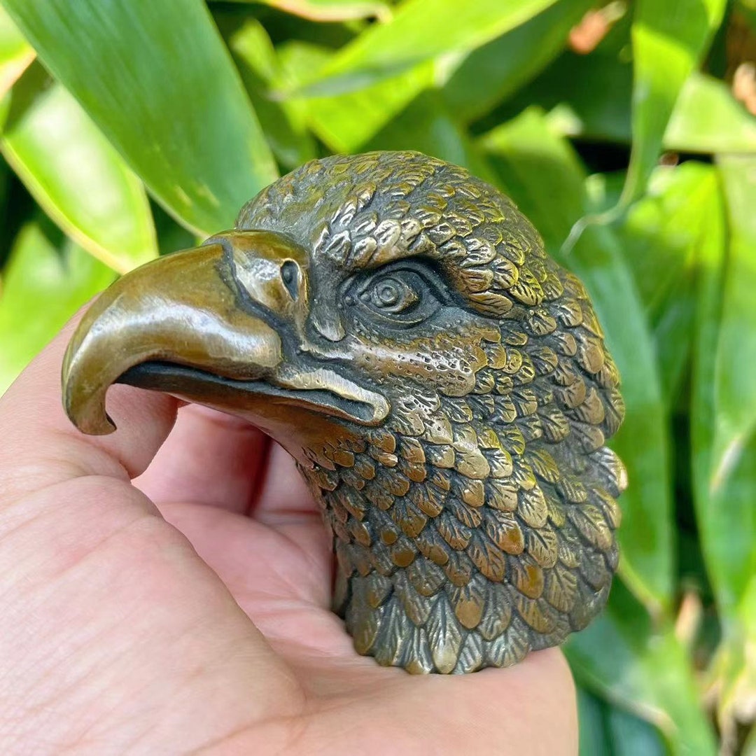 Copper Hawk Bald Bust Sculpture Figurine America for Men Boy Father ...