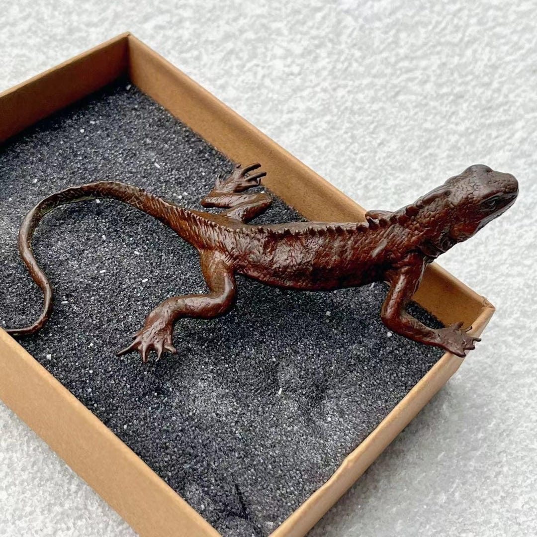 Fengshui Lizard Sculpture Copper Ornament,animal Figurine for Home ...