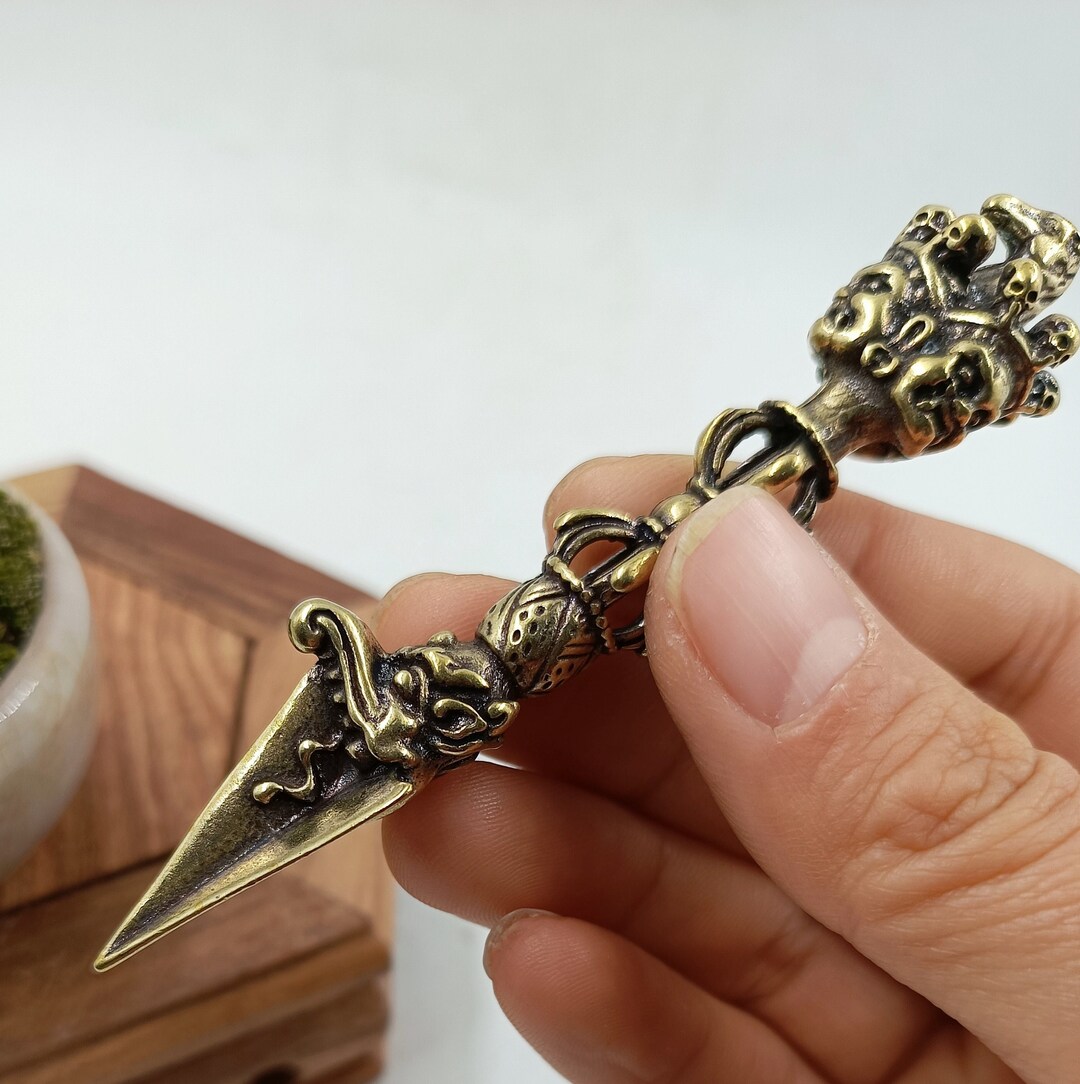 Brass Copper Phurba Pestle Vajra,handmade Phurba Pestle Tibetan Vajra ...