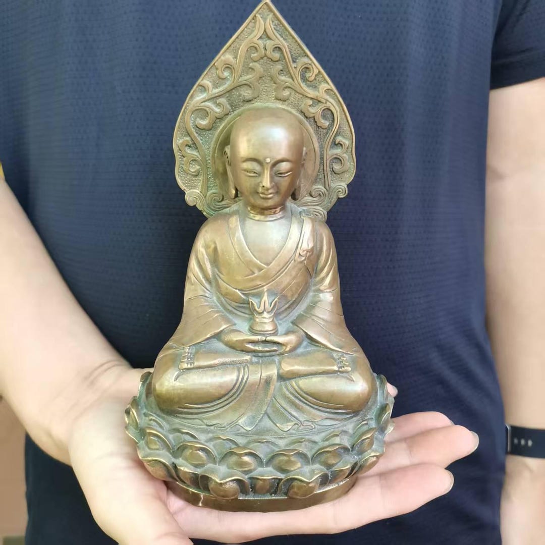 Ancient Copper Ksitigarbha Bodhisattva Sitting Posture Dizang Pusa ...