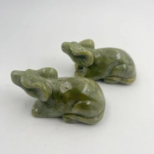 Natural Jade Carved Jade Mouse Sculpture, Hand Carved Small Rodents ...