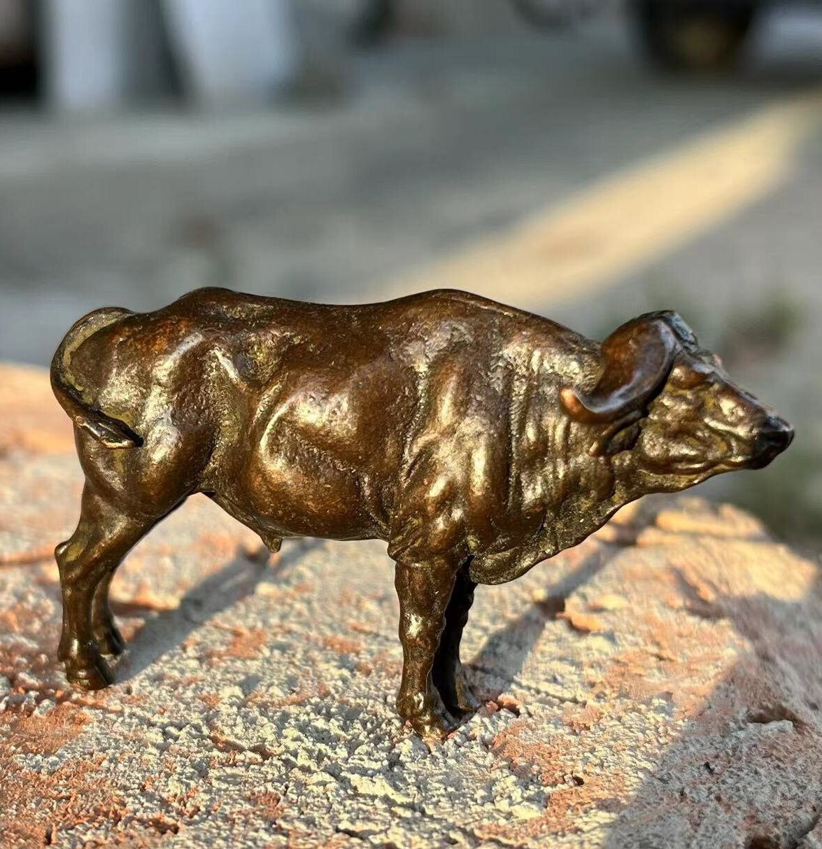Feng Shui Copper Good Luck Bull Collectible Brass Folk - Etsy