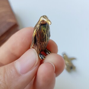 Get 2 Mini Fine Brass Penguin Statues,cute Polar Animal Statue,art ...