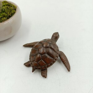 Retro Copper Brass Exquisite Cute and Delicate Sea Turtle Sculpture ...