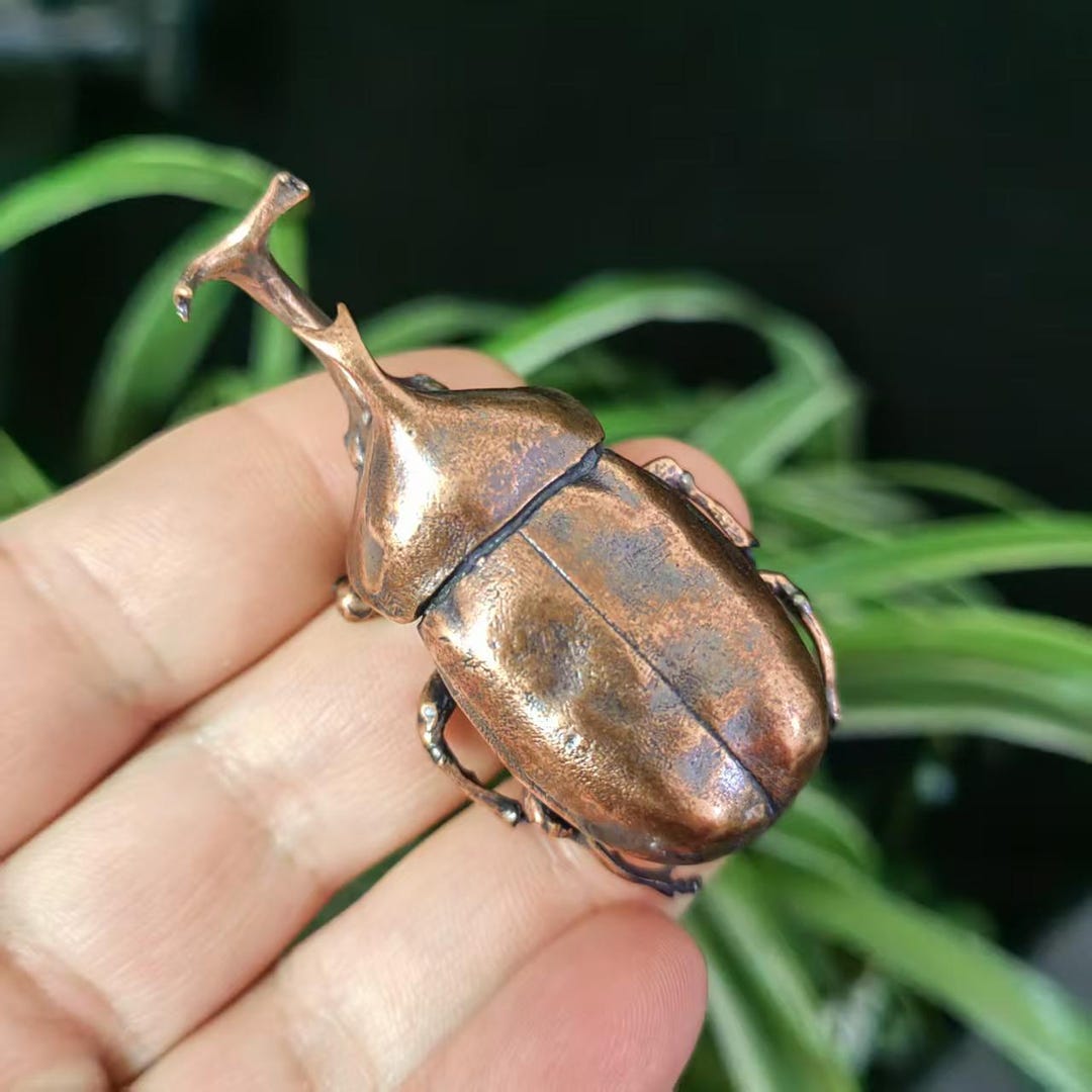 Brass Beetle Statue, Carved Beetle Tea Pet Statu, Home Decoration ...