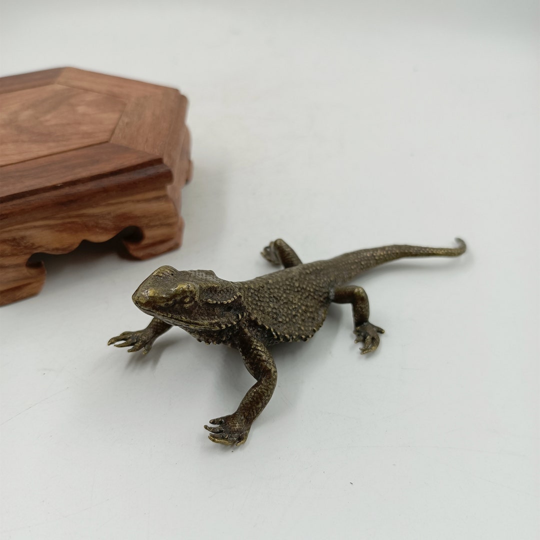 Copper Makes Delicate Lizard Statues Copper Makes Interesting - Etsy