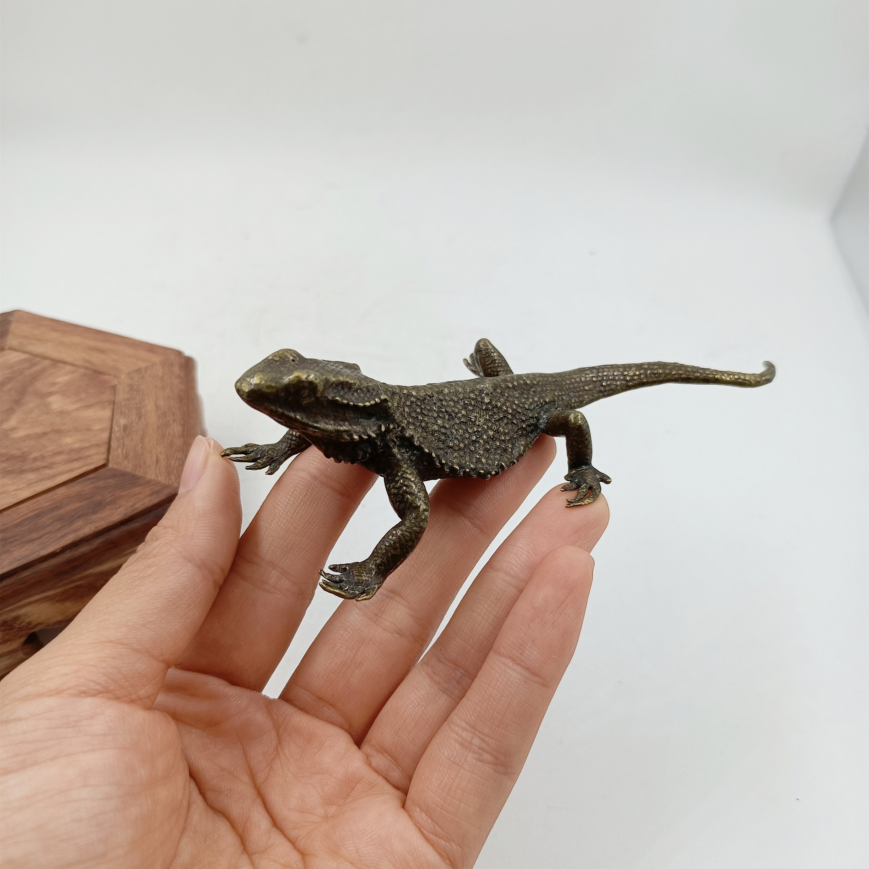Copper Makes Delicate Lizard Statues Copper Makes Interesting - Etsy