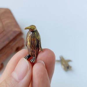 Get 2 Mini Fine Brass Penguin Statues,cute Polar Animal Statue,art ...