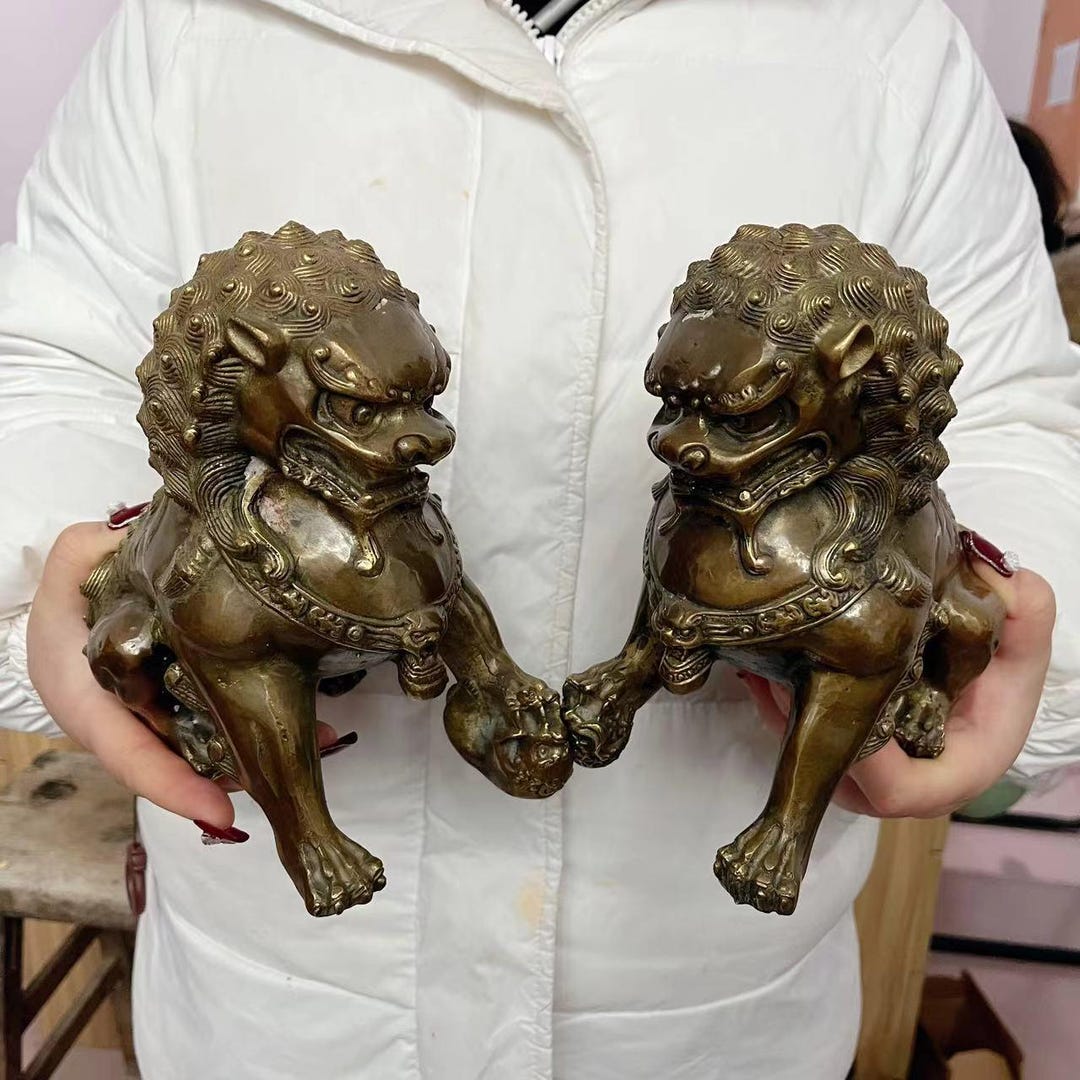Huge Africa Lion Foo Dog Lion Sculpture Artwork Sculpture Male Lion ...