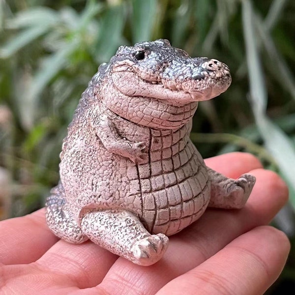 Mini Crocodile Statue - Etsy